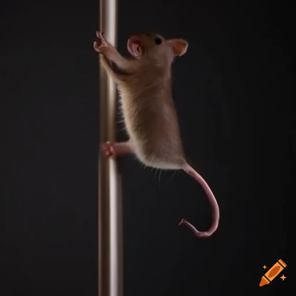 Pole dancing rat