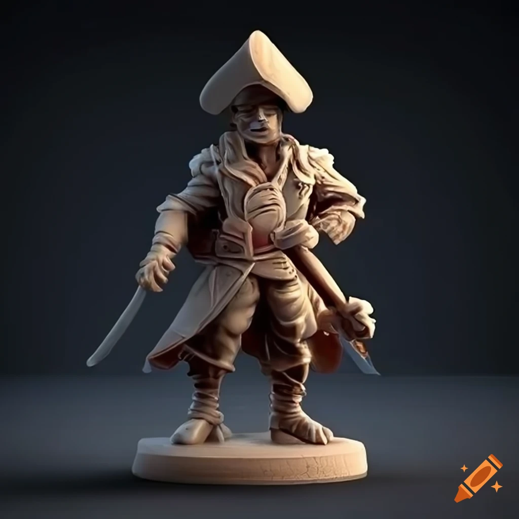 Pirate miniature for board game