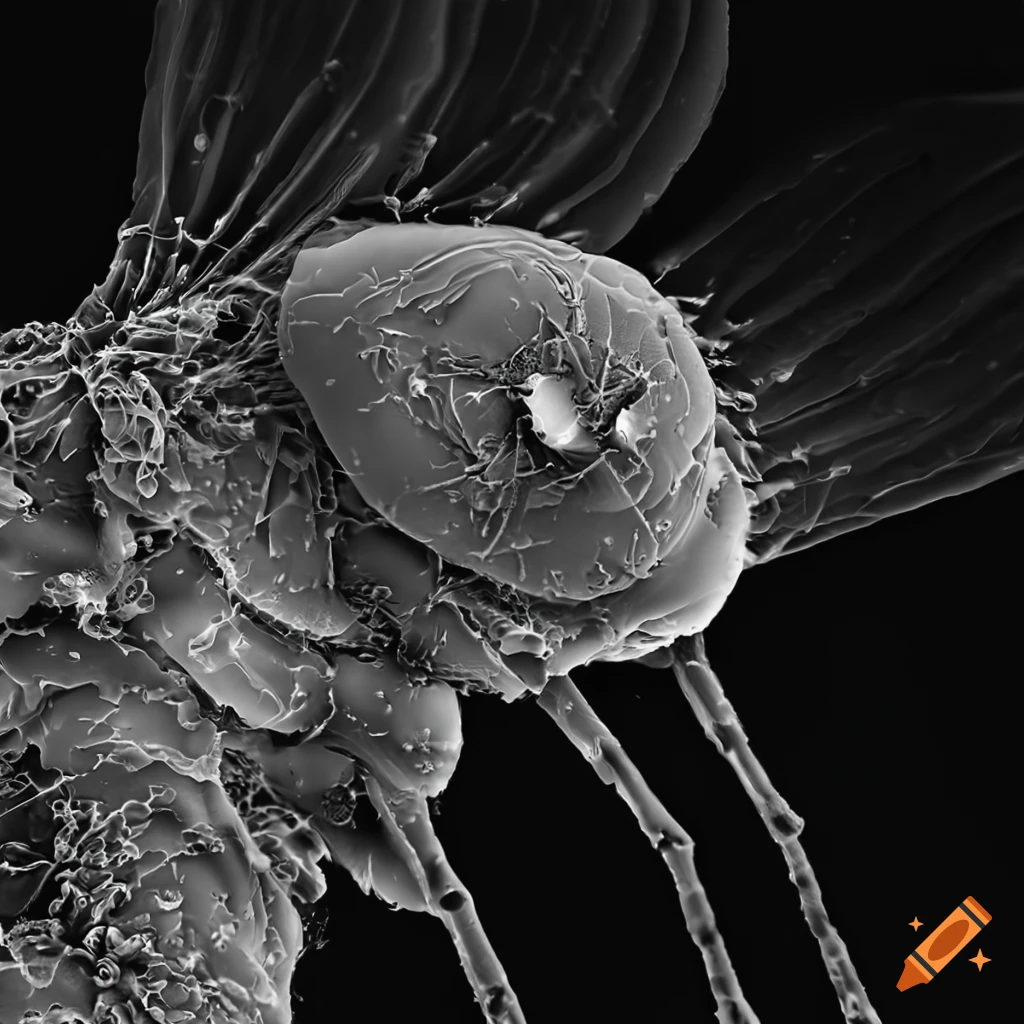 Many insect hairy wings raster electron microscope photo hires ...