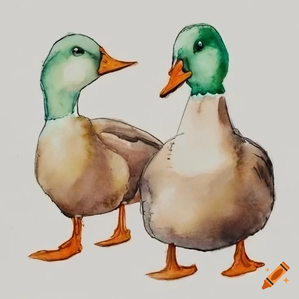 A group of ducks, cartoon style, walt disney fantastic on Craiyon