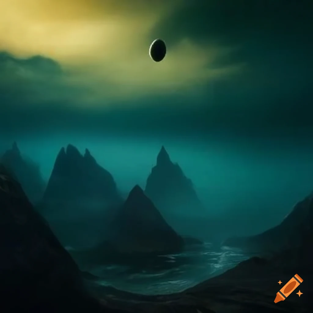 Artwork depicting strange dreamlike scenery that is not a nightmare