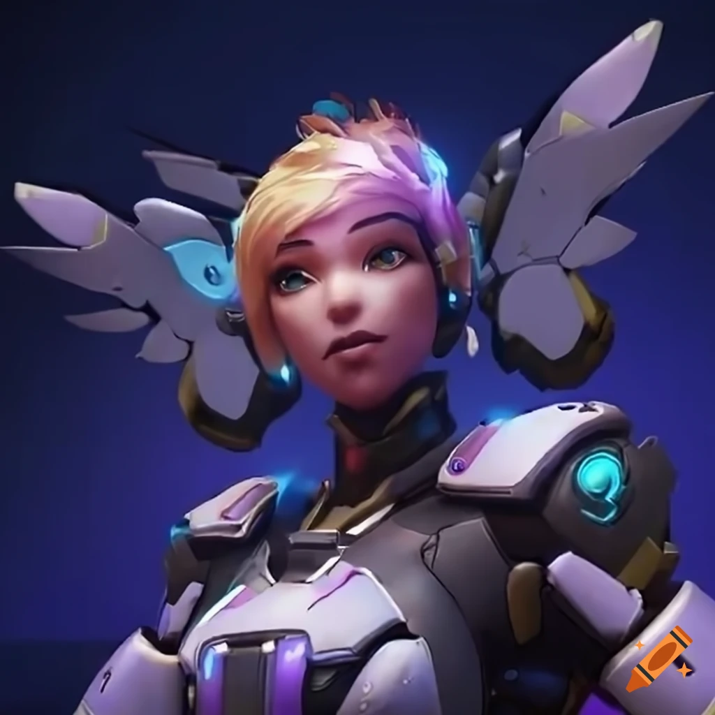 Overwatch 2 fairy mech suit on Craiyon
