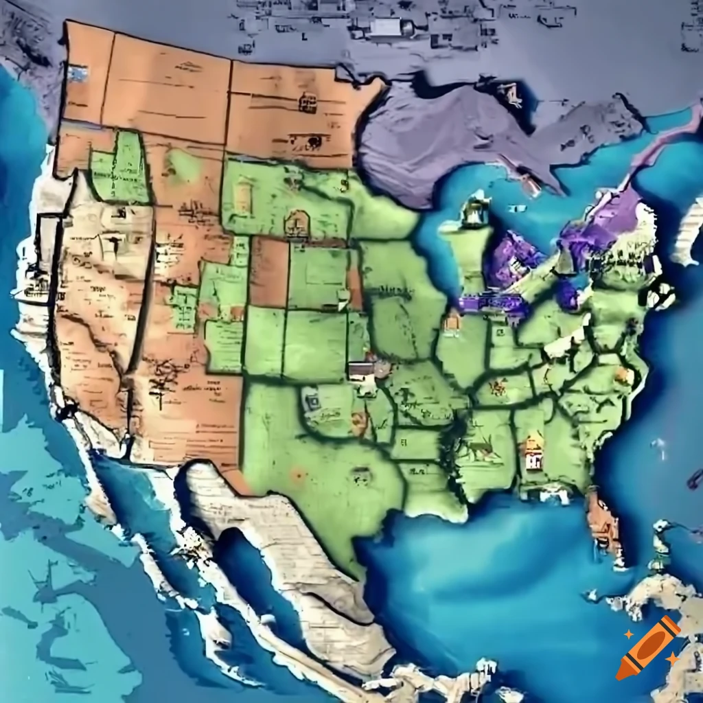 Generic midwestern american town map 0.4 kilometres