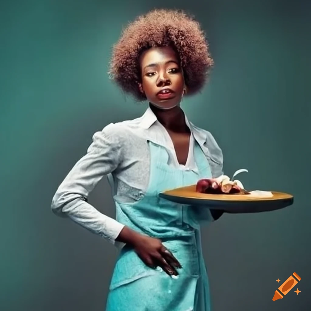African american waitress