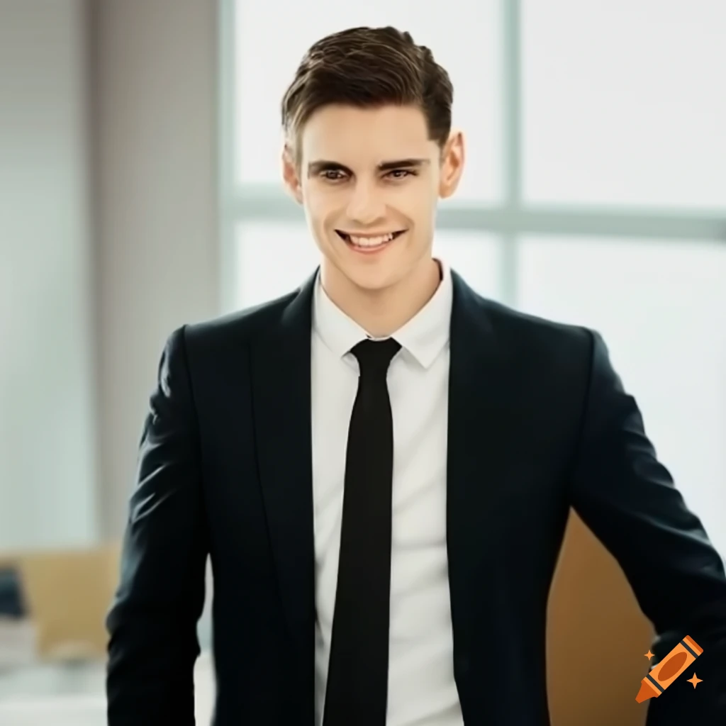 Photorealistic image of young european male ceo on Craiyon