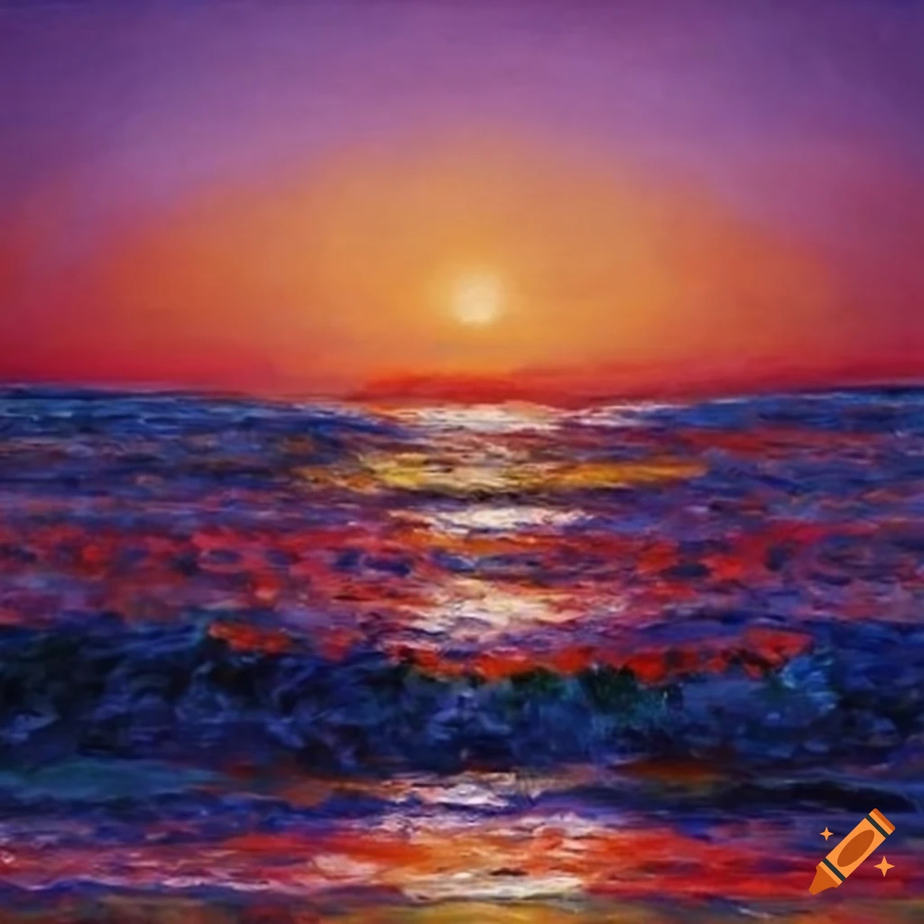 Beach sunset monet