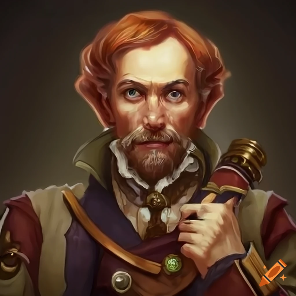 Fantasy art style, a male professor of geographical history teaches in ...