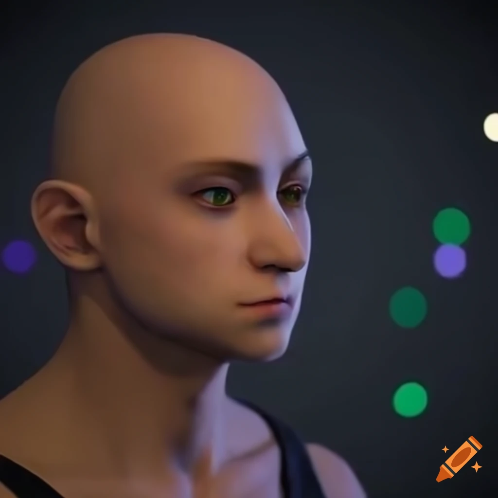 Bald man profile picture streamer anime model
