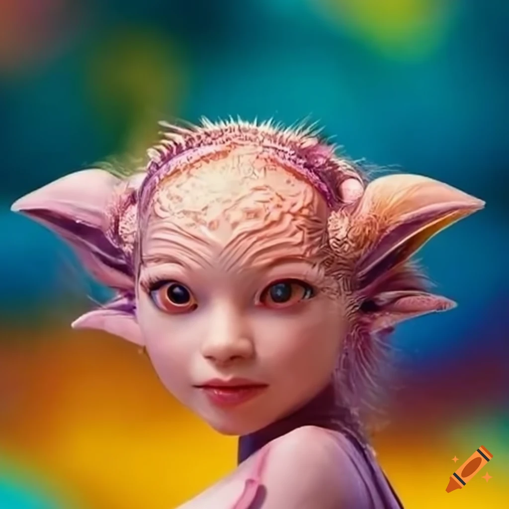 A fantastical creature with four eyes and a humanoid appearance