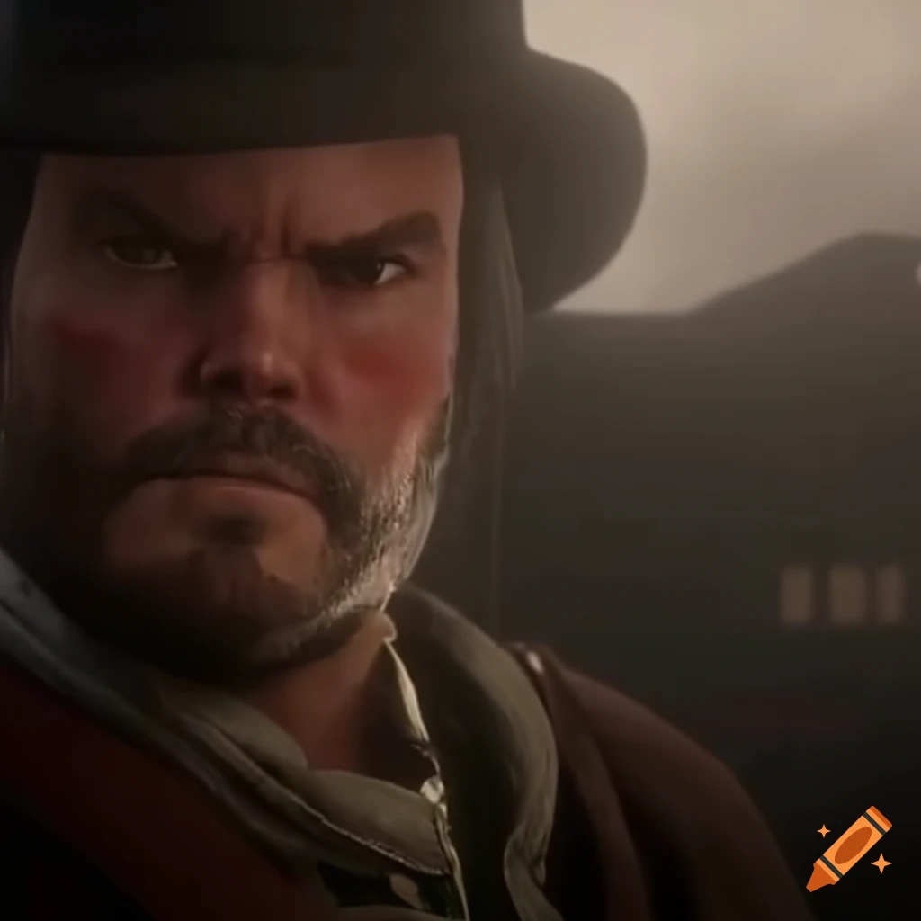 A hidden ending in red dead redemption 2 featuring jack black on Craiyon