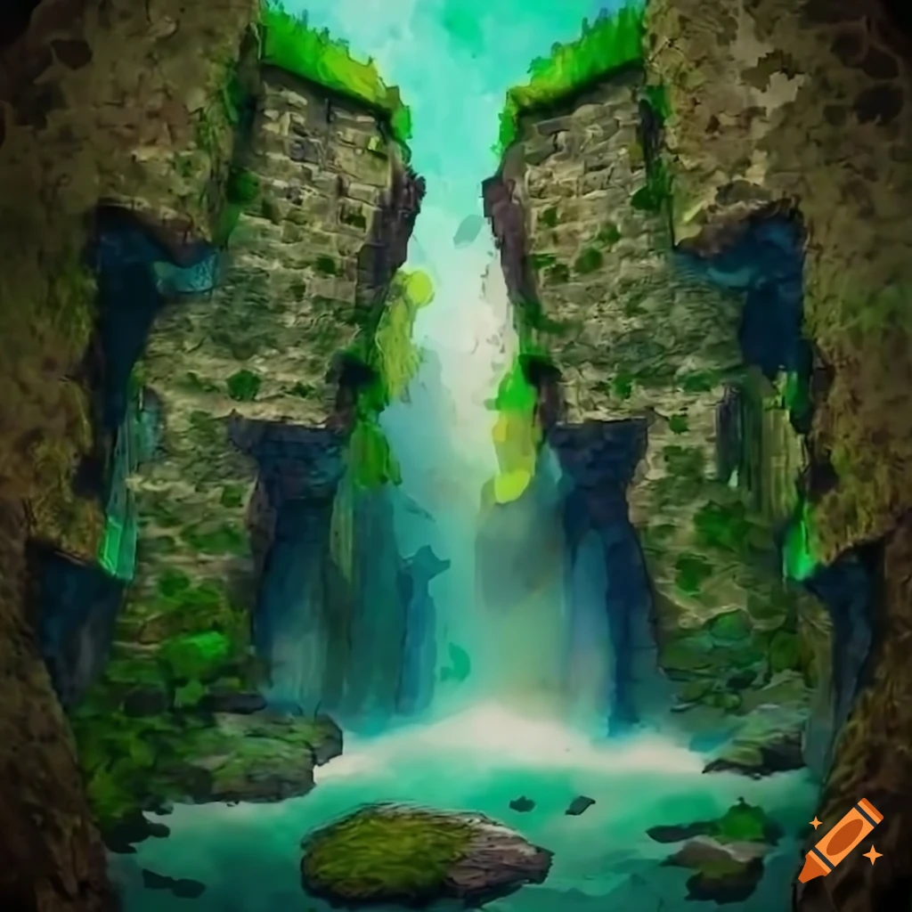 In the background between formation from above fantasy rpg game forest ...