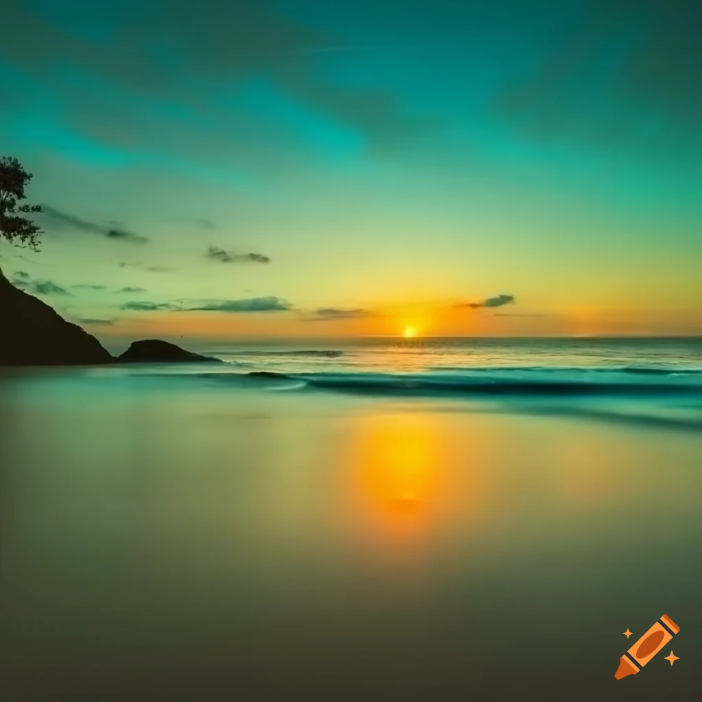 Nature green sunset beach florest