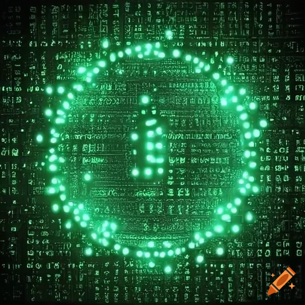 Digital code glowing, lots of numbers on Craiyon