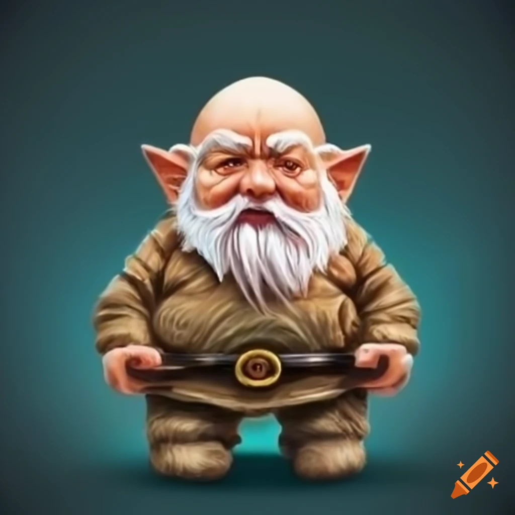 Create a photo of a peaceful dwarf on Craiyon