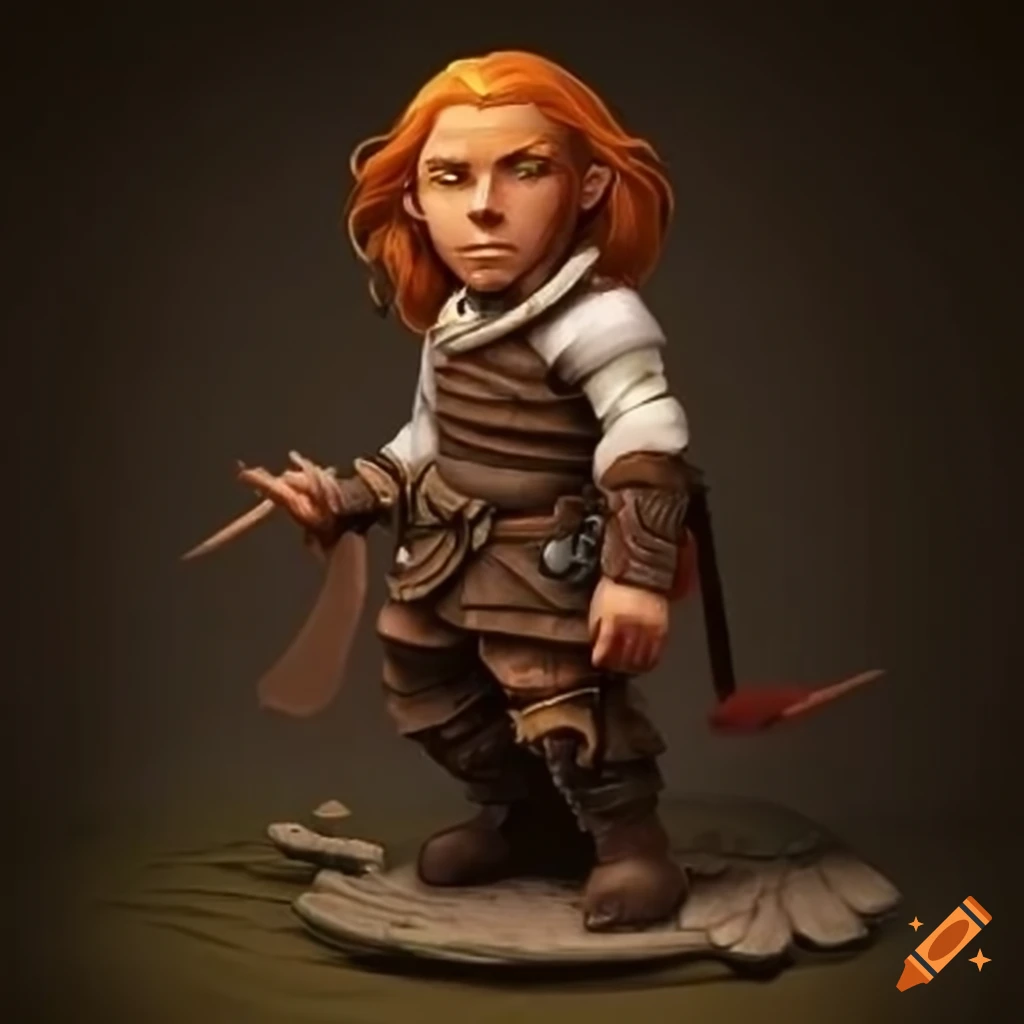 Male ginger halfling rogue on Craiyon