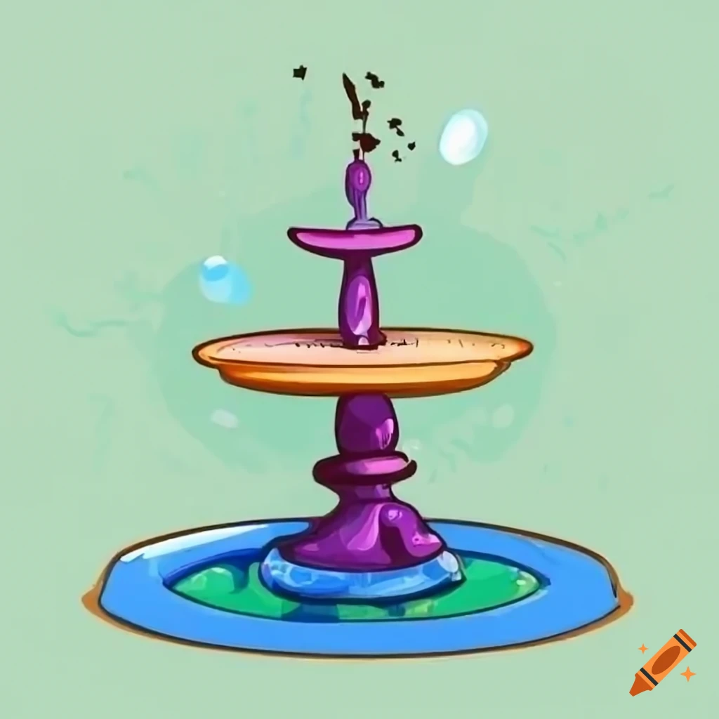 Fountain cartoon on Craiyon