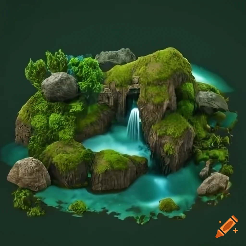 In the background between formation from above fantasy rpg game forest ...