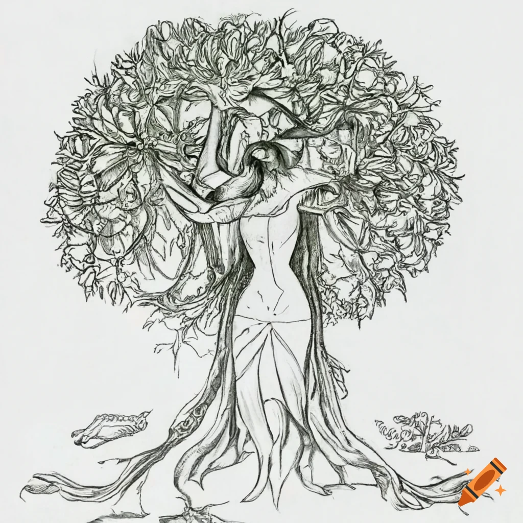 Transformation of goddess Daphne into a laurel tree, draw,biologie on ...