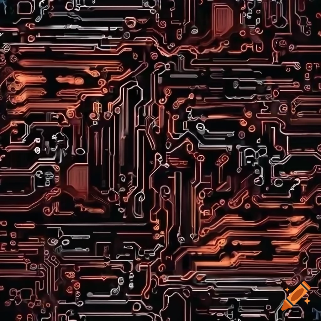 Demonic circuit pattern texture