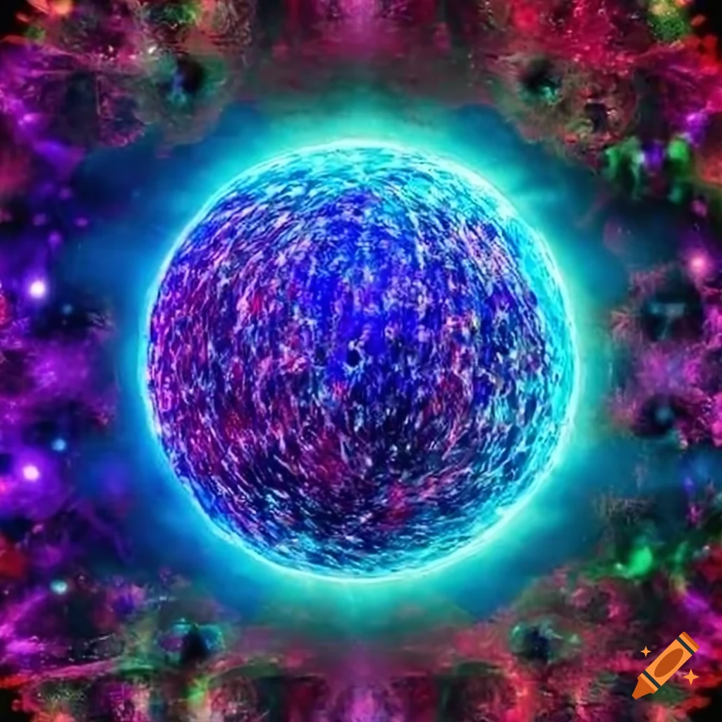 Glowing experience orbs on Craiyon