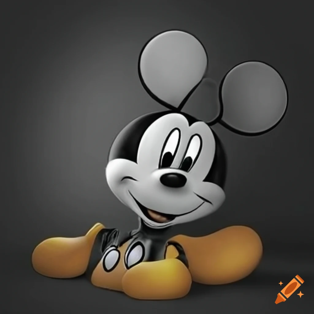 Photo negative mickey mouse on Craiyon