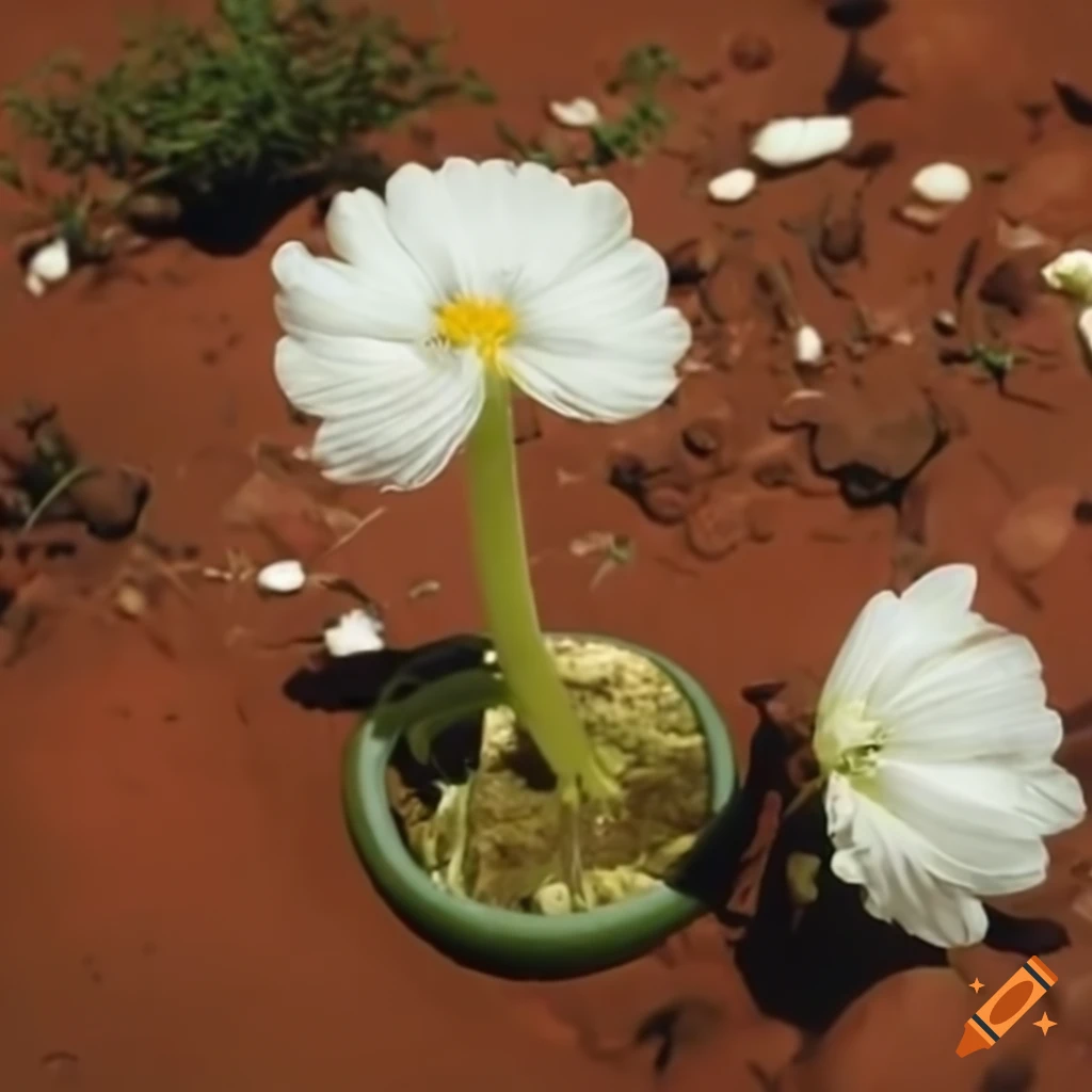 Flowers growing on mars on Craiyon