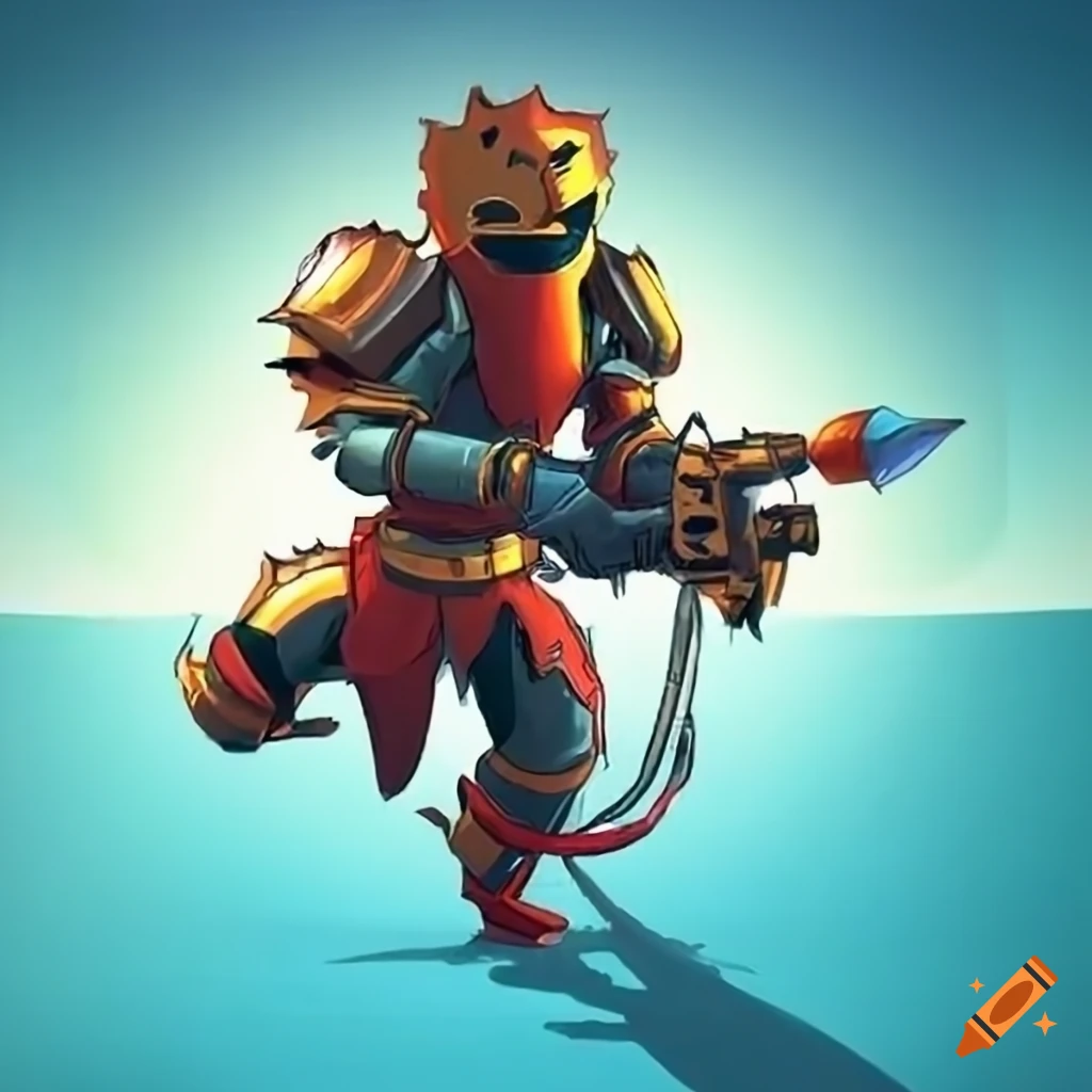 Rocket knight aims on Craiyon