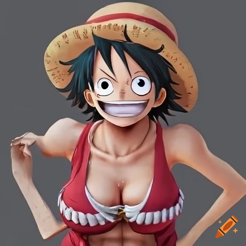 Luffy female version on Craiyon