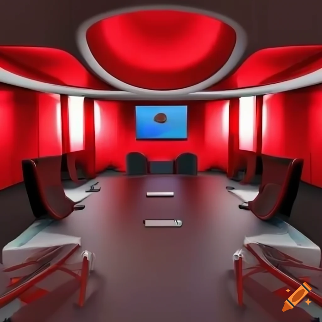 Meeting Room In Lounge style Looking Futuristic Main Color Red meeting-room-in-lounge-style-looking-futuristic-main-color-red