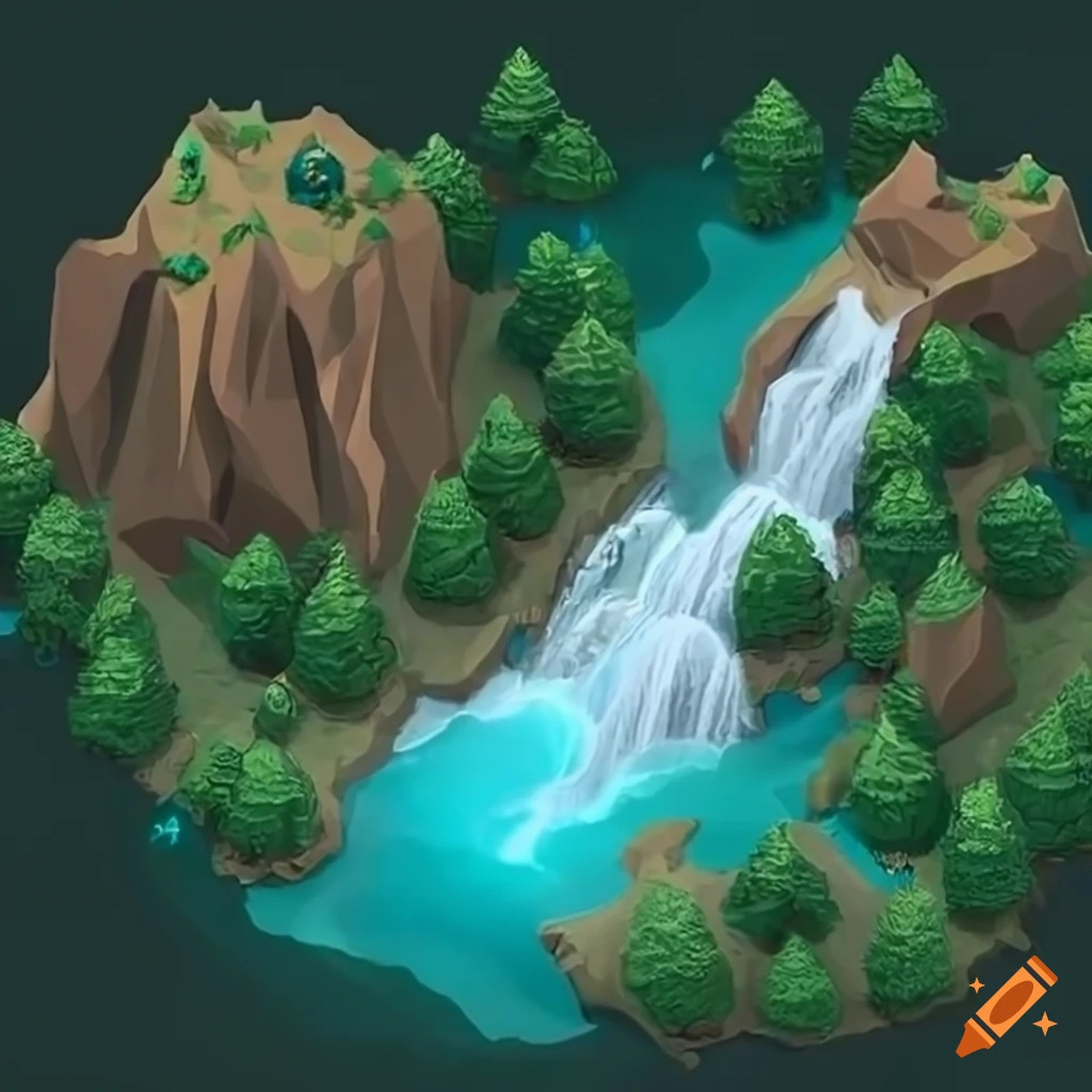 Fantasy map from above map aerial memorabilia top isometric for a ...