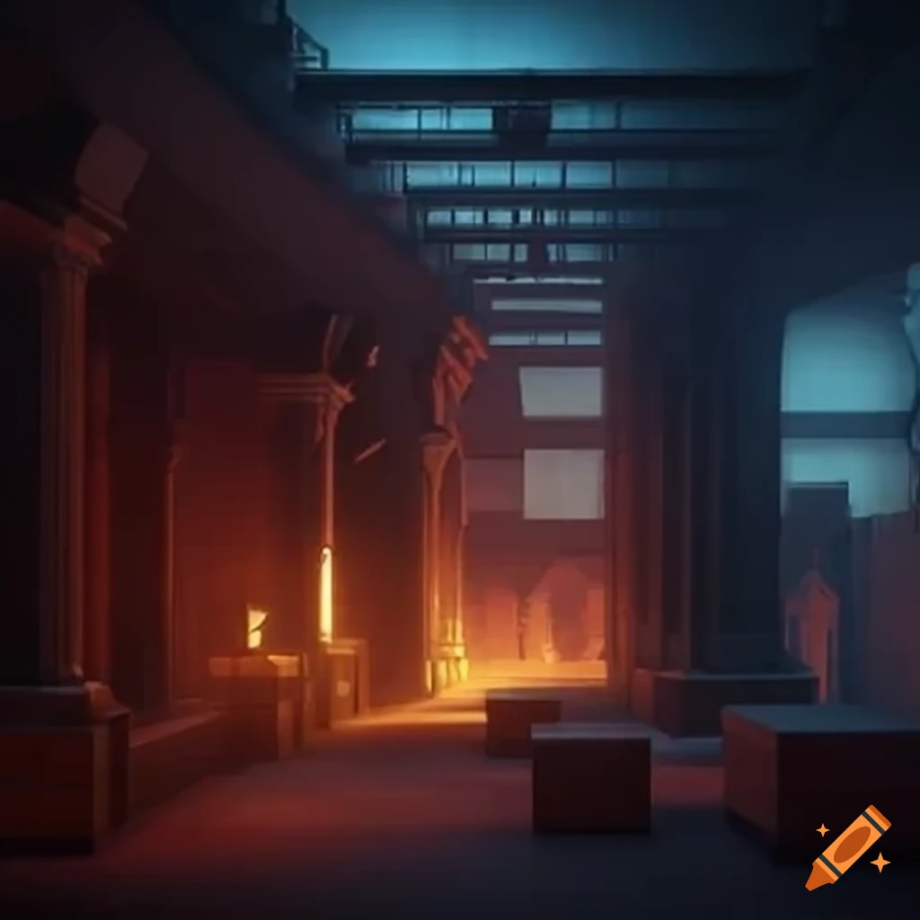 Parkour server selection on Craiyon