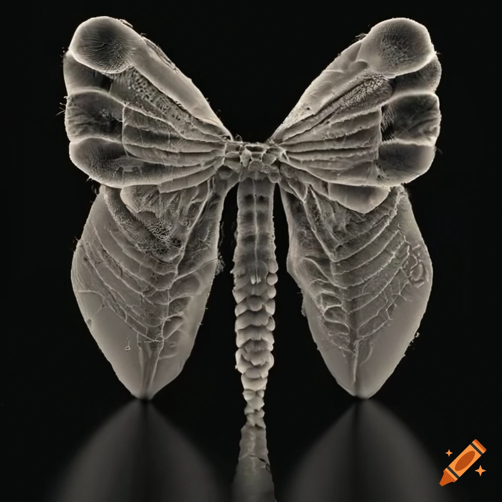 Many insect hairy wings many legs raster electron microscope photo ...