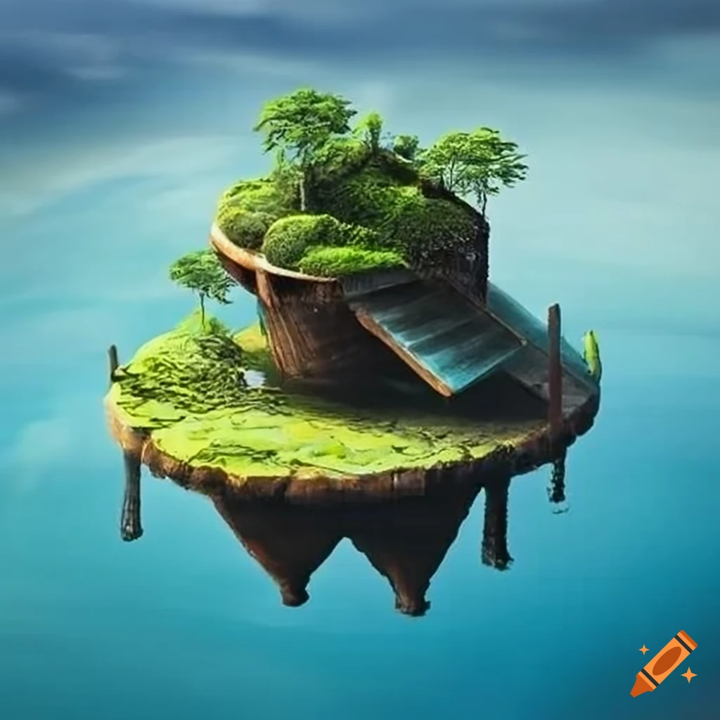 Small island floating