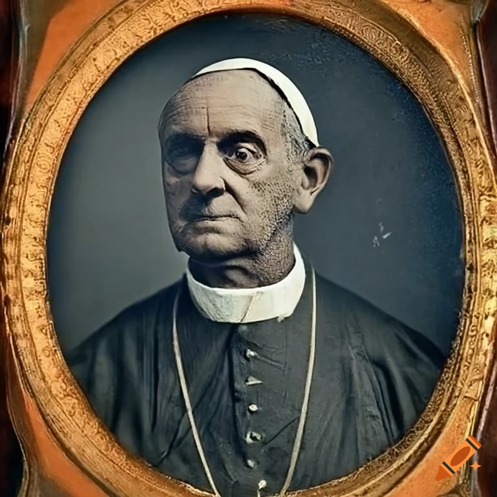 Daguerreotype portrait of a catholic pope
