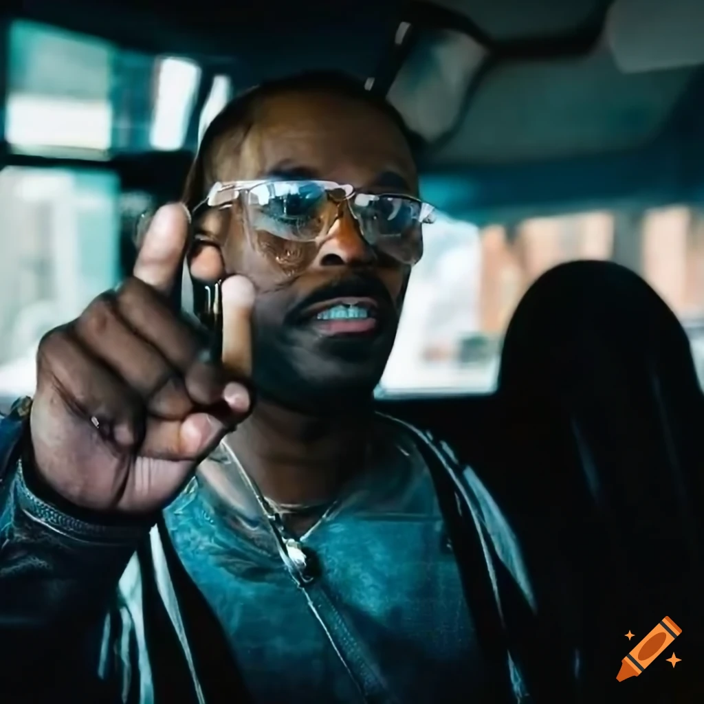 A man hailing a taxi, blade runner street, candid street photo on Craiyon