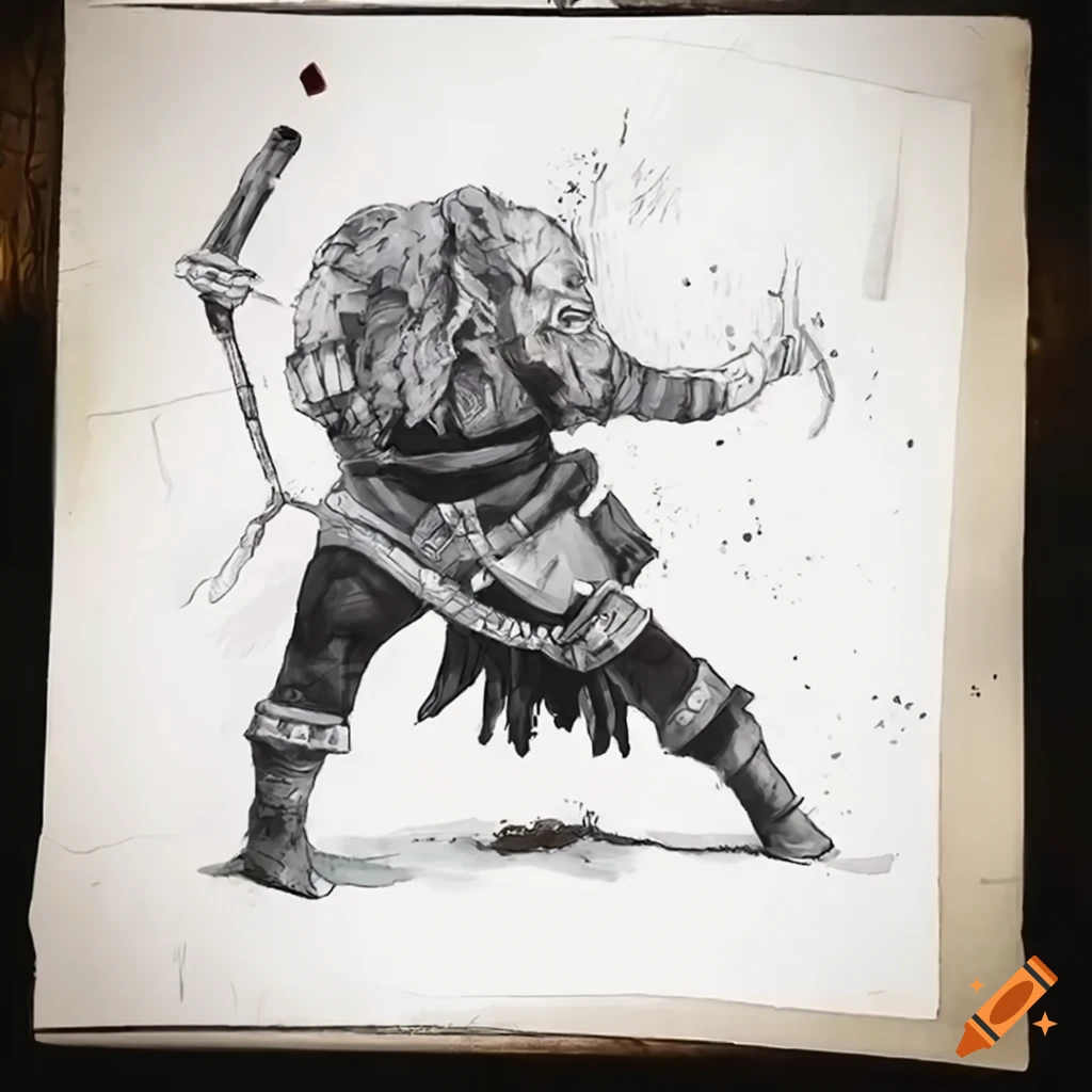 Witcher fighting a monster