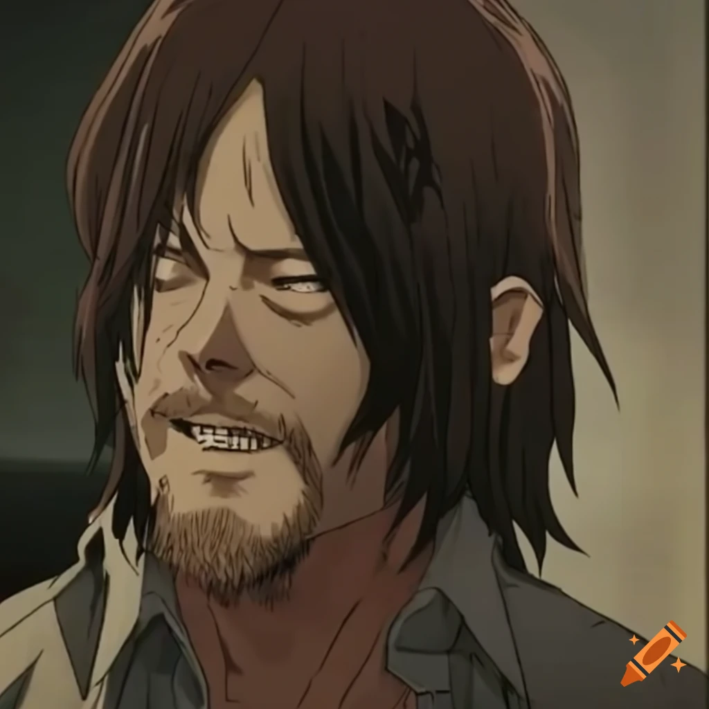The walking dead daryl, anime on Craiyon