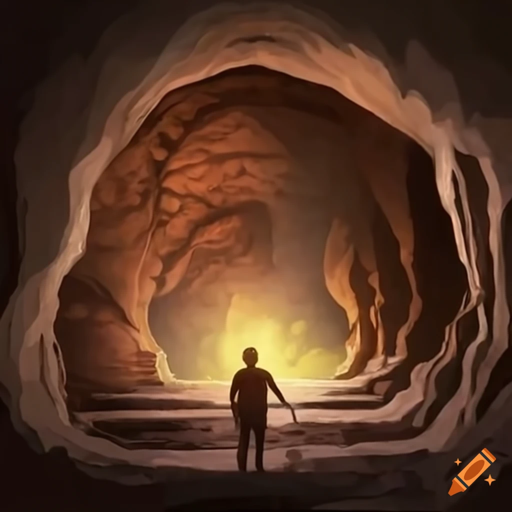 Exploring man discovers hidden treasure chest in an enchanting ...