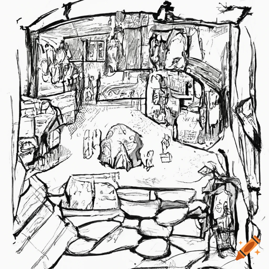 Dungeon exploration adventure on Craiyon