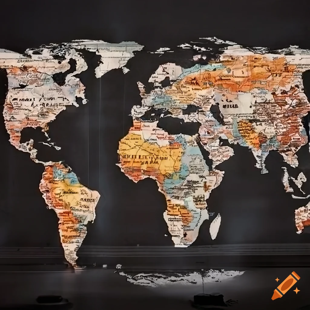 Map of the world on Craiyon