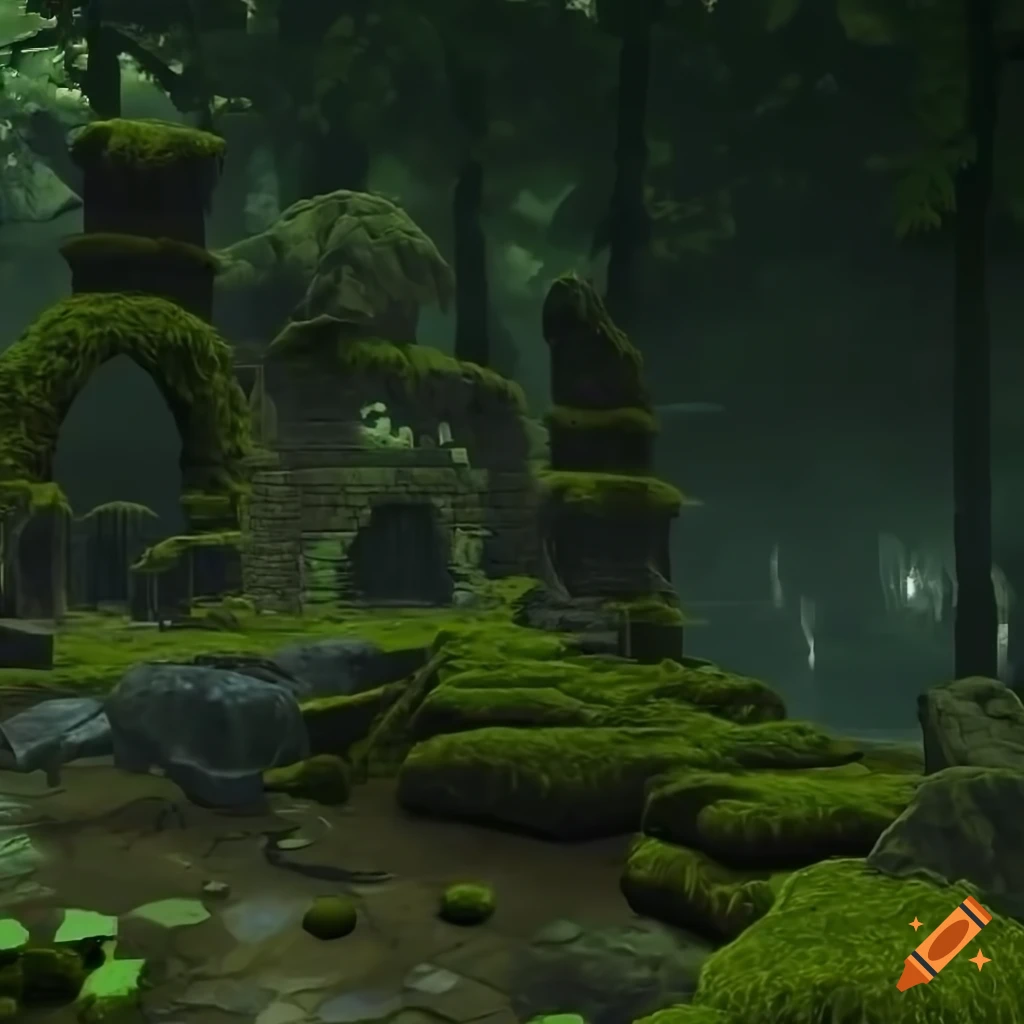 N the background between formation from above fantasy RPG game forest ...
