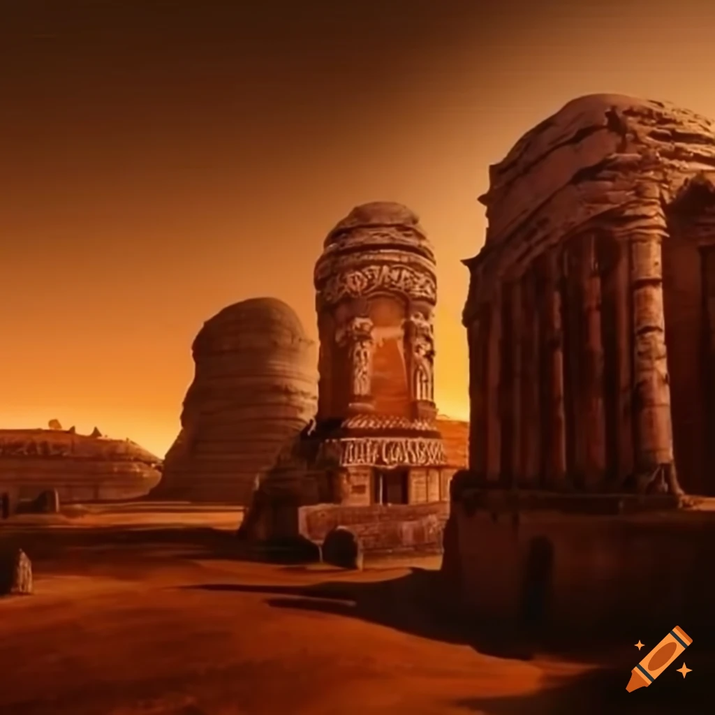 Ancient structures on Craiyon