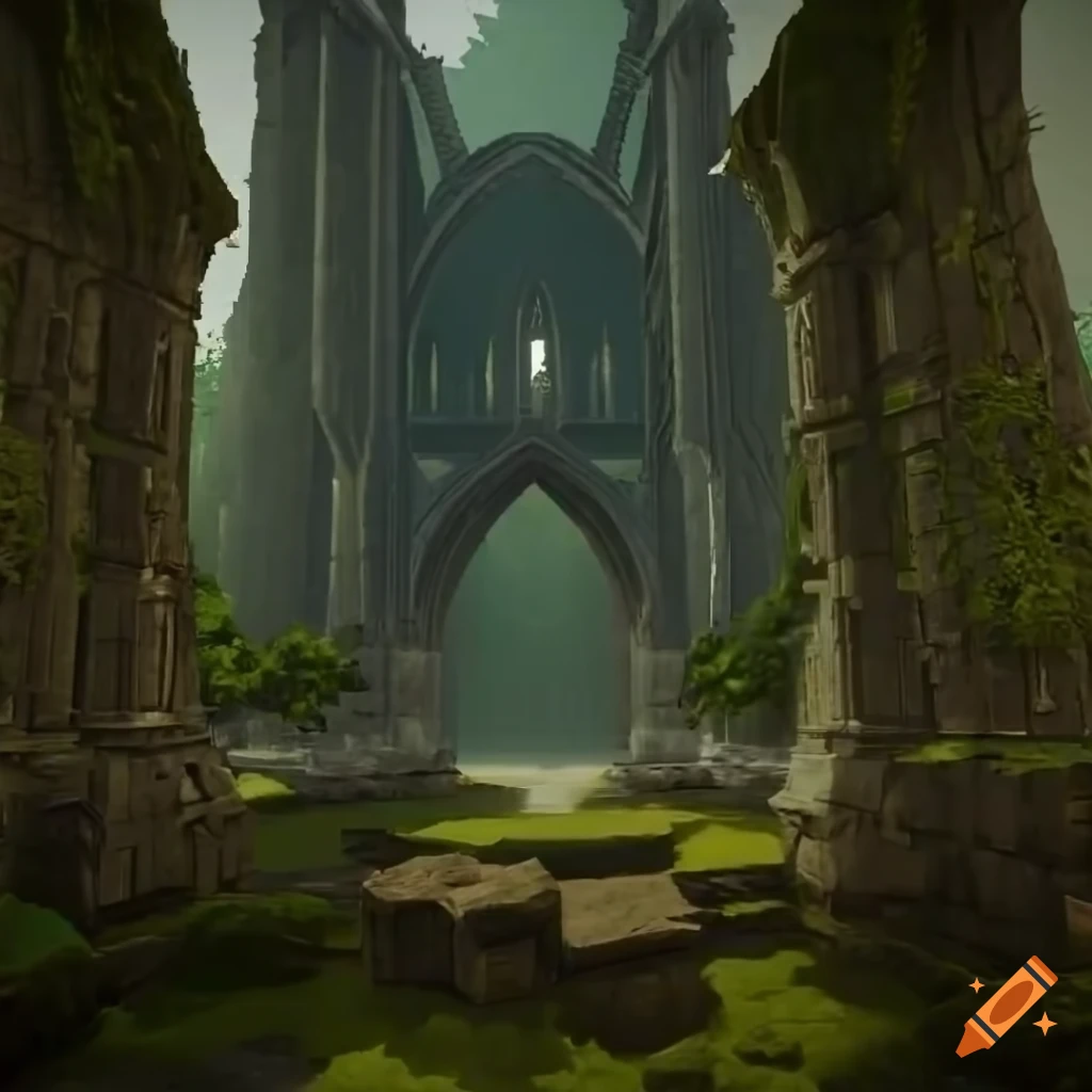 In the background between formation from above fantasy RPG game forest ...