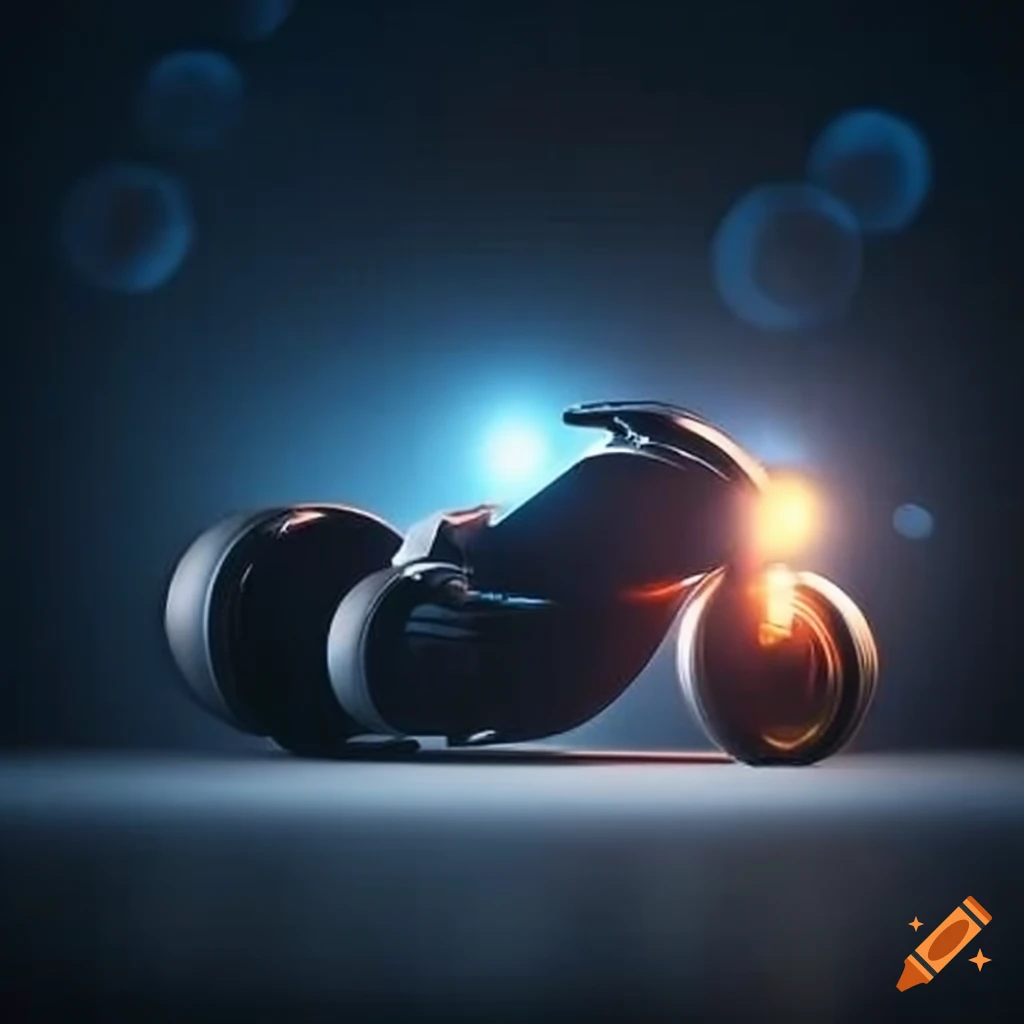 Futuristic jet motorcycle on Craiyon