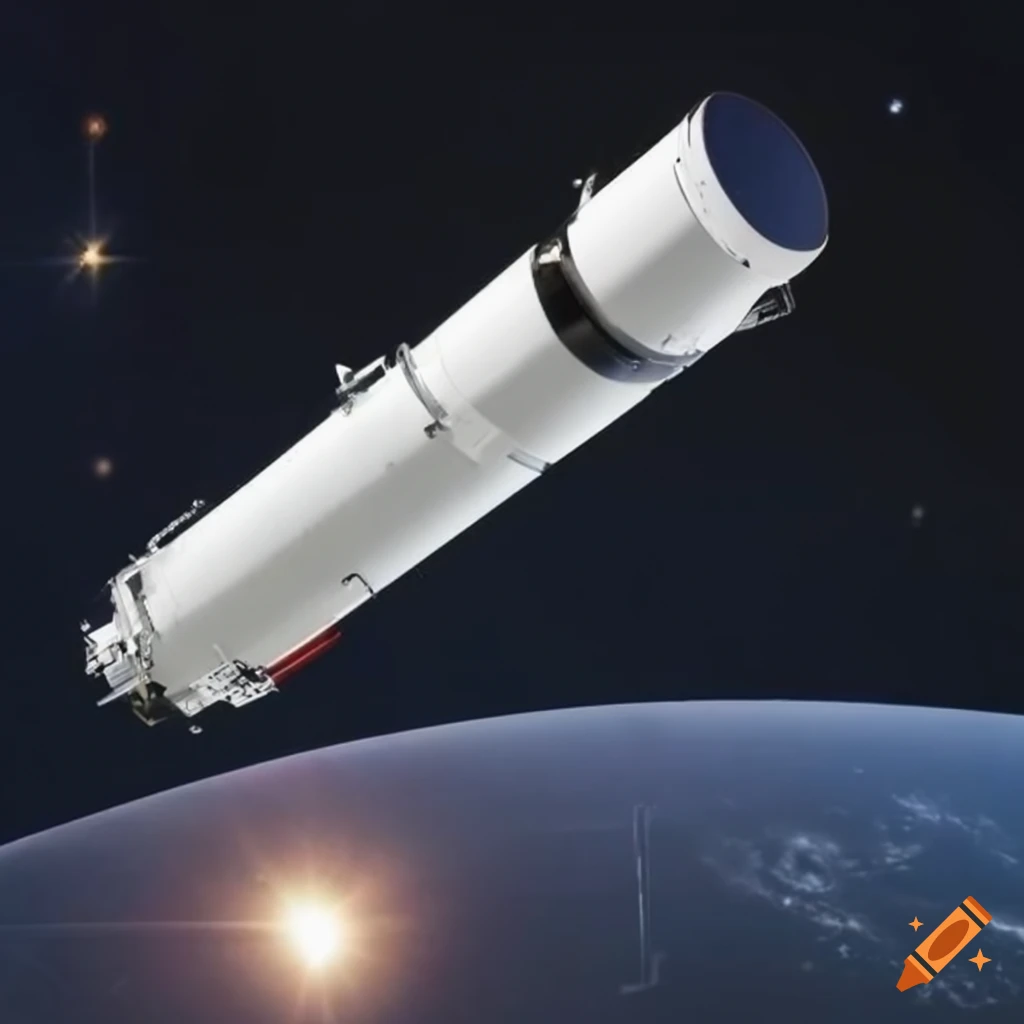 New small space telescope 20inch mirror electric thrusters showing ...