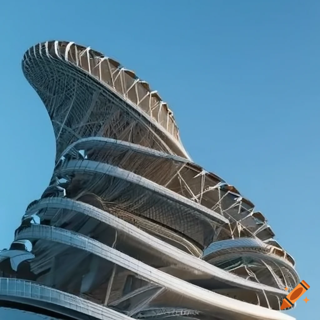 Spiraling Tower Structure on Craiyon