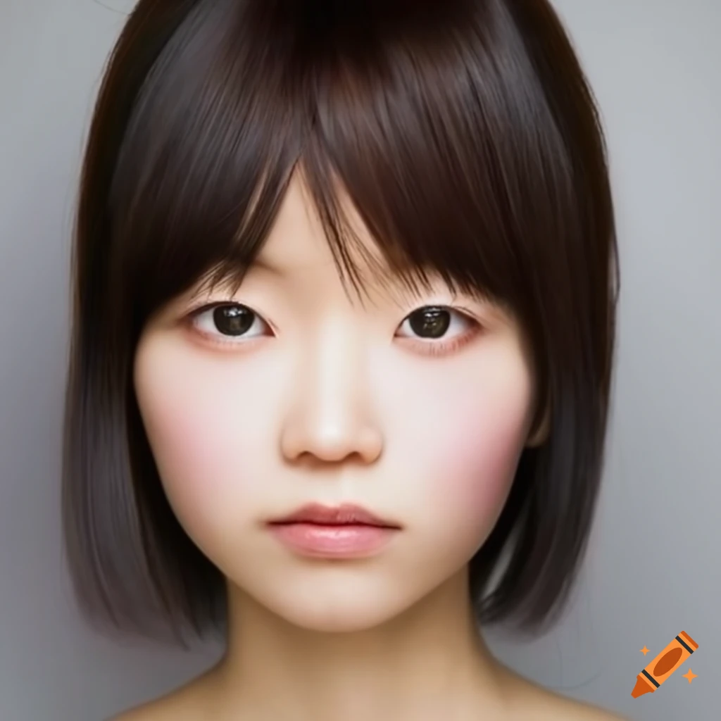 Woman, japanese, young, portrait, realistic face, realistic eyes