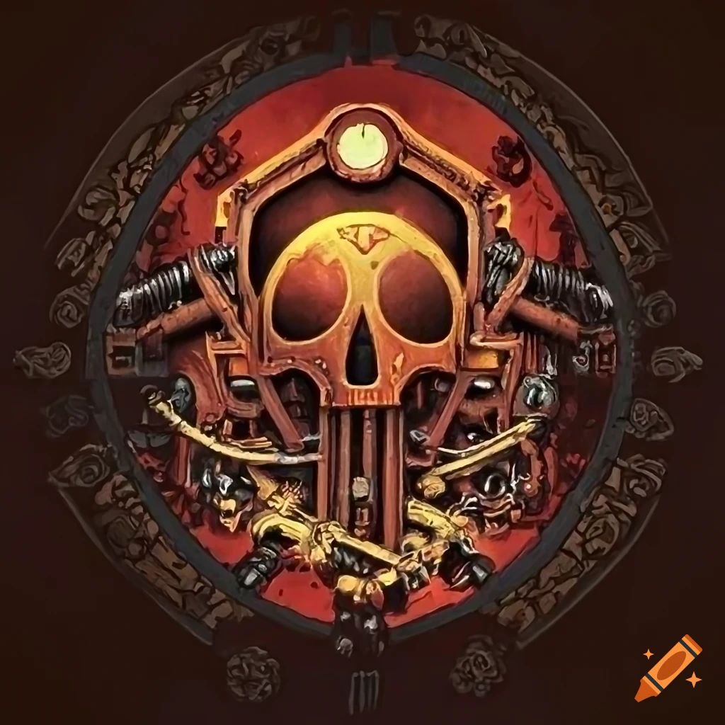 Adeptus mechanicus (mechanicum) logo in the hutsul style on Craiyon