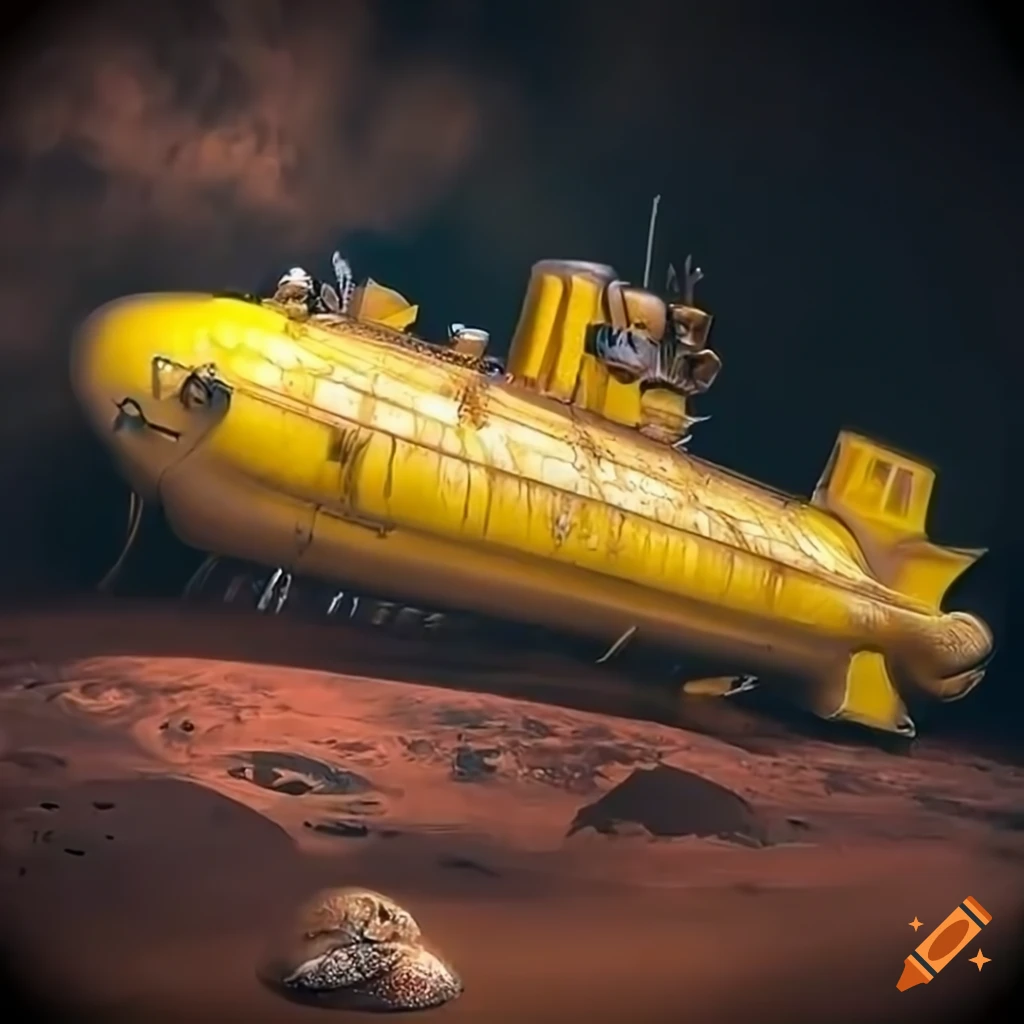 8k, Hyper Realism, Hyper Realistic, Steampunk Yellow VW Submarine , on ...