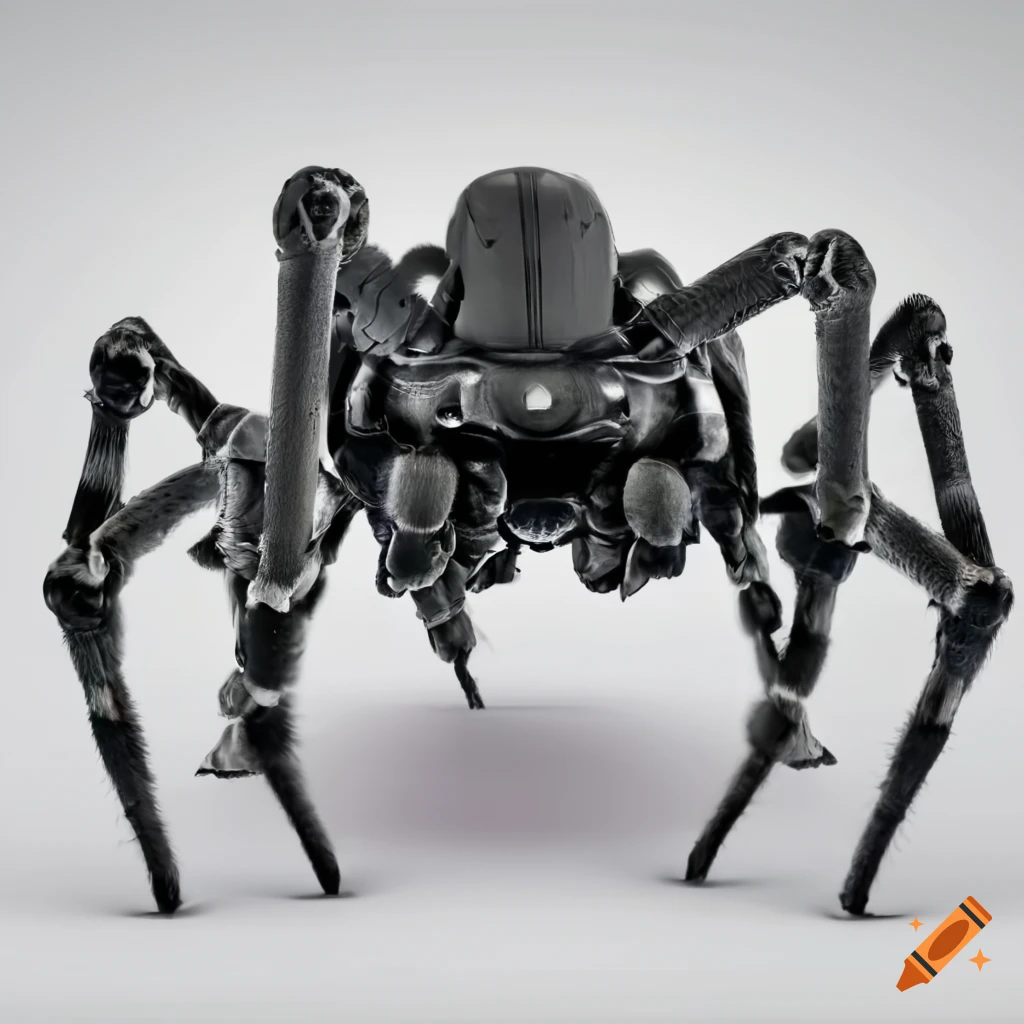 Robot spider_photo_real_subject_in_front_full_body_image_from_a ...